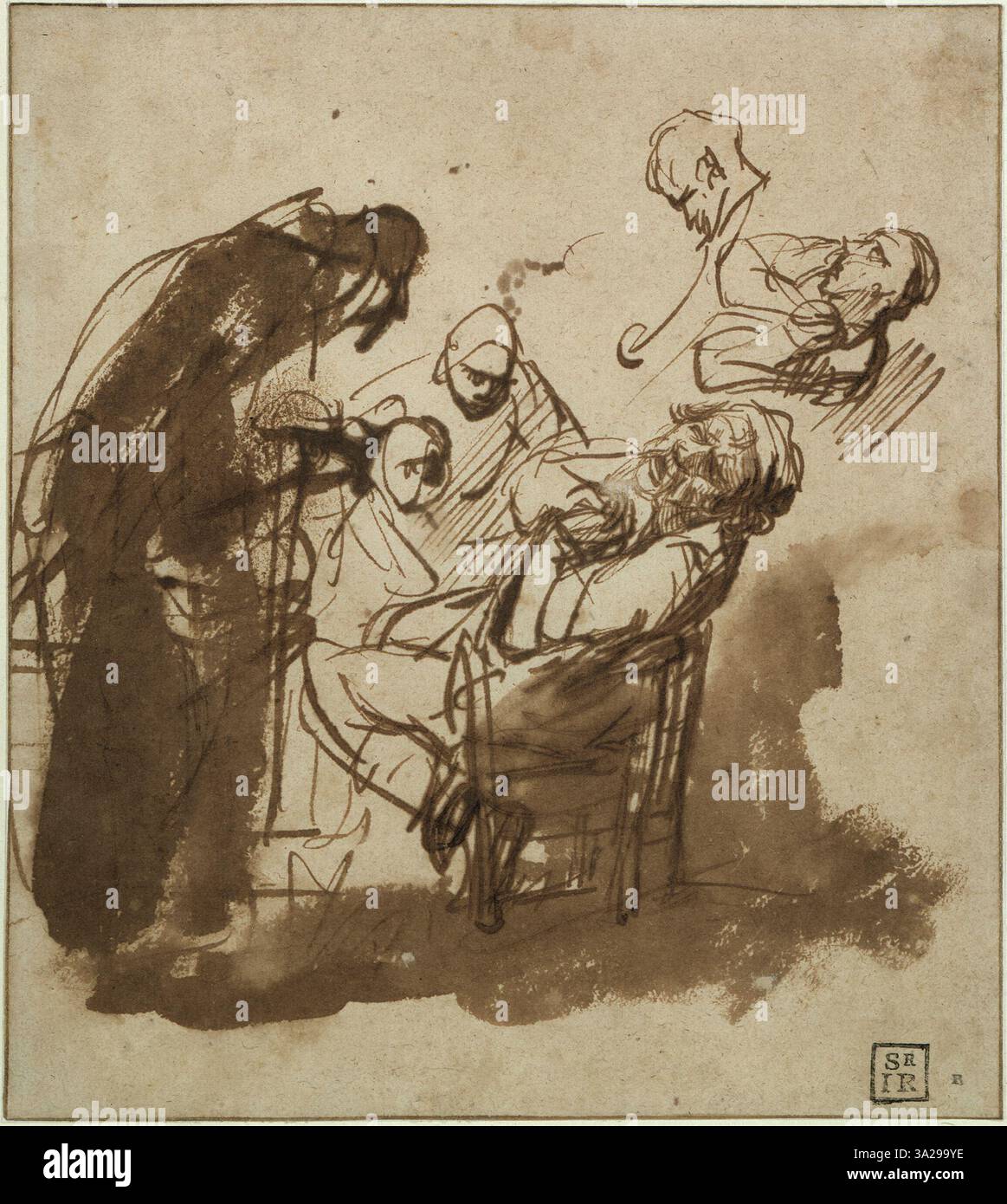 Rembrandt’s drawing portrays Jacob in sorrow after being shown Joseph’s ...