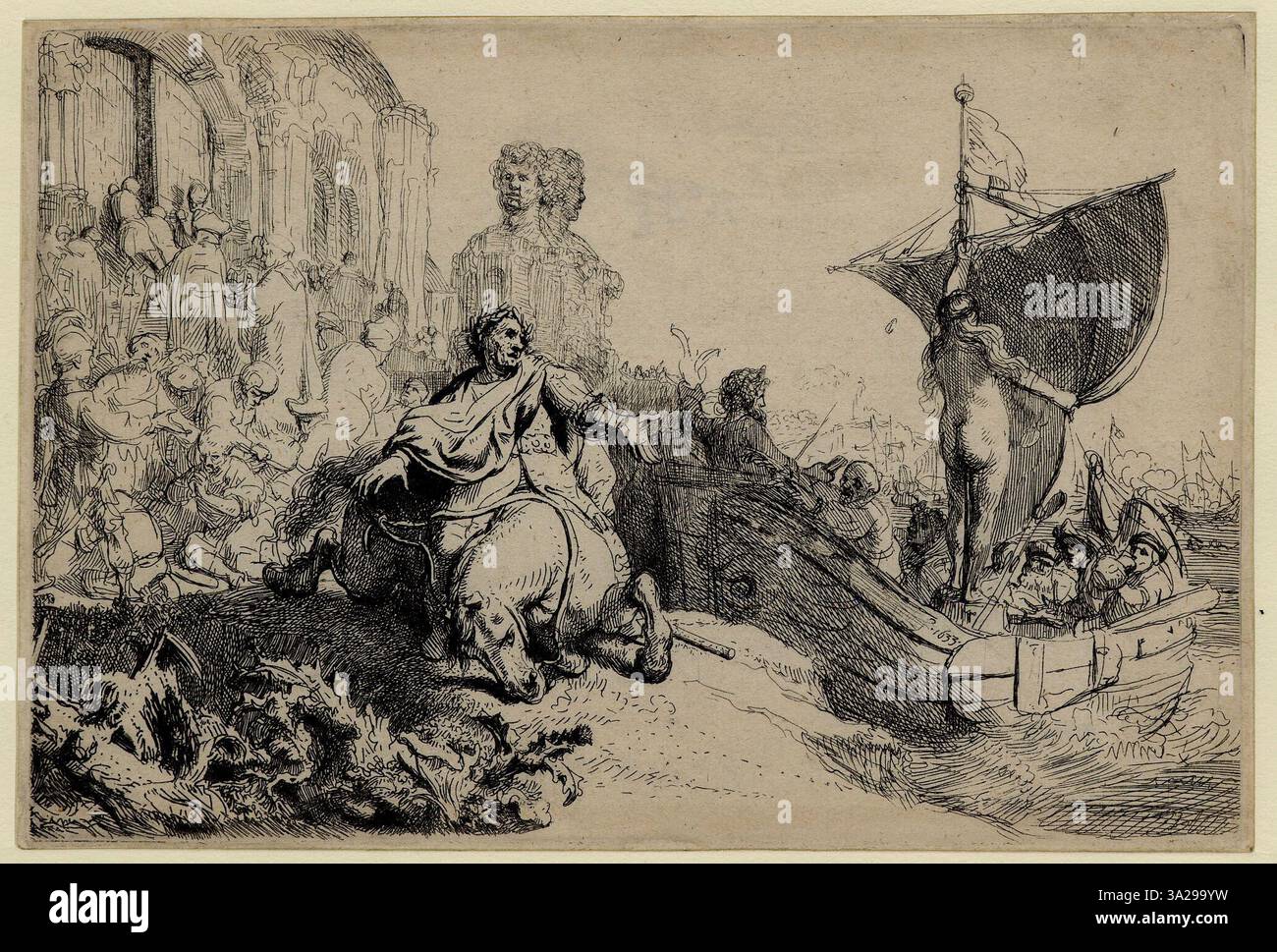 Rembrandt captures the subject’s psychological depth in this etching ...