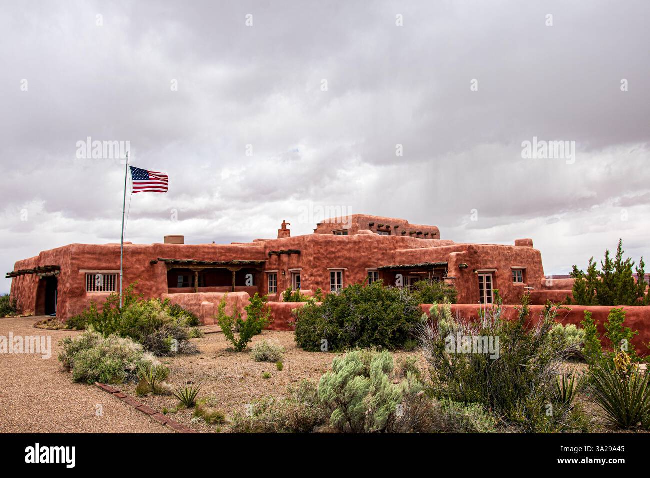 The Historic Painted Desert Inn at Petrified Forest National Park Stock ...