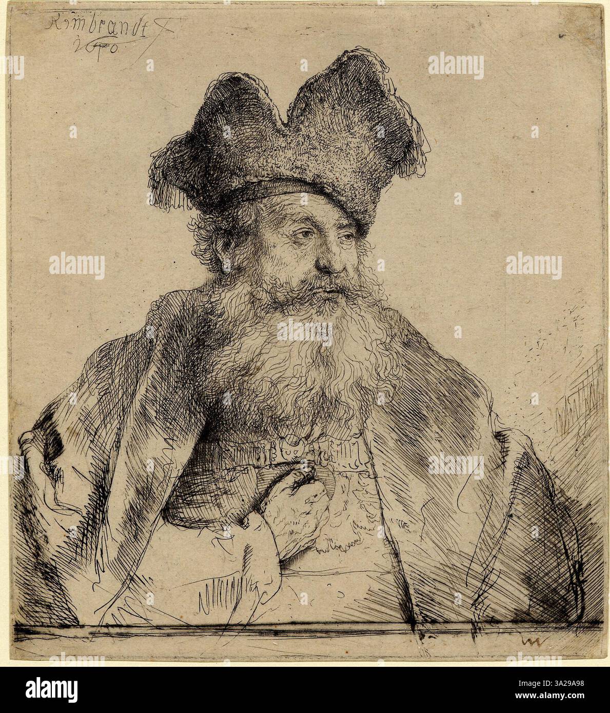 Rembrandt’s 1829 etching reveals his technique of using contrasts to ...