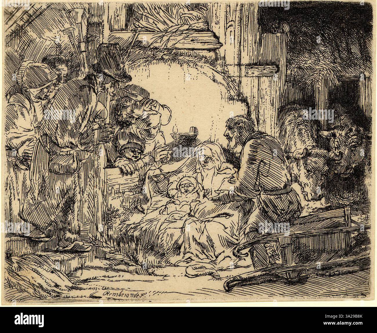 This etching from 1843 demonstrates Rembrandt’s technique of blending ...