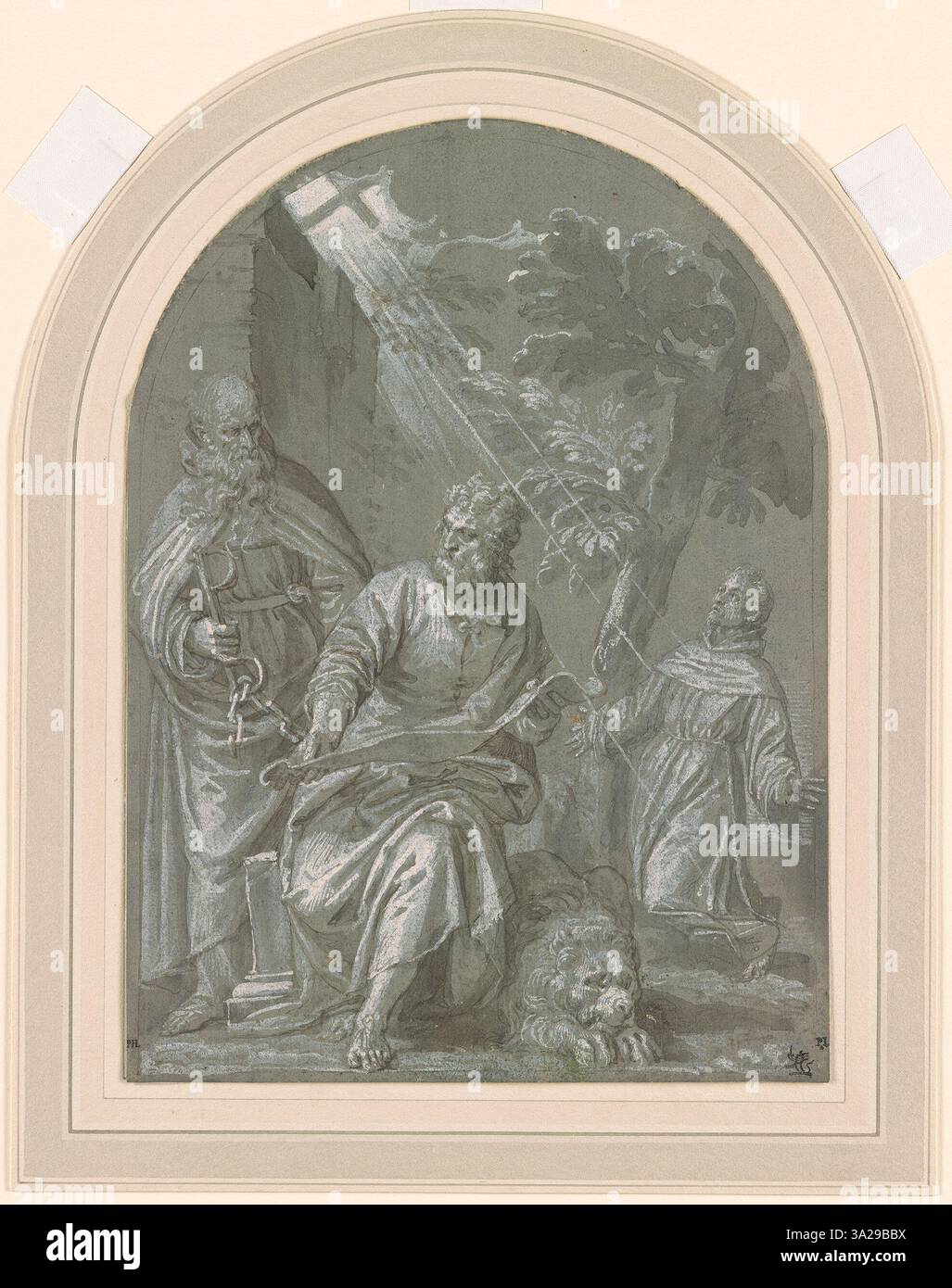 This painting by Veronese depicts Saints Leonard, Mark, and Francis ...