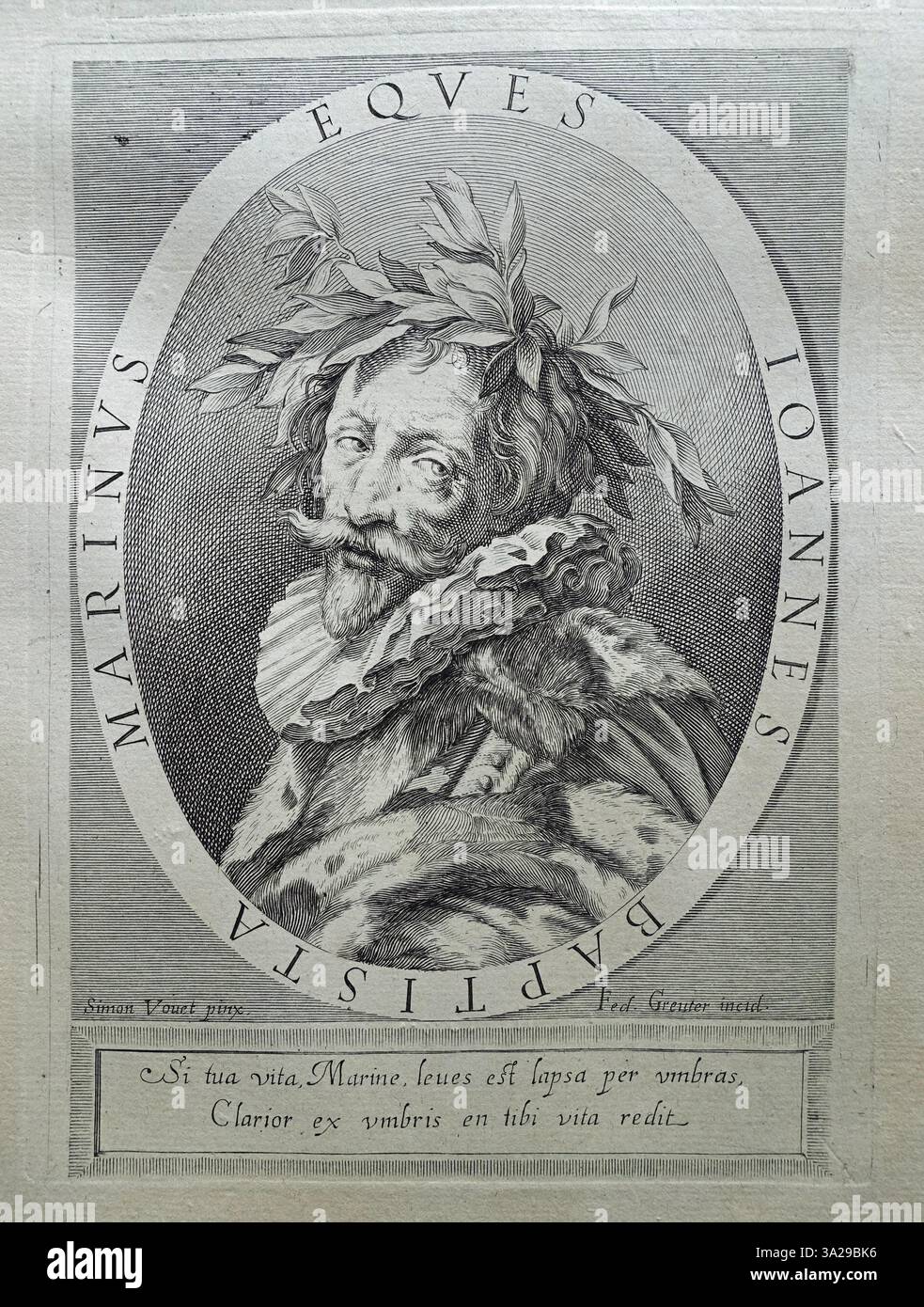 This portrait depicts Ioannes Baptista Marinus Eques, a historical ...