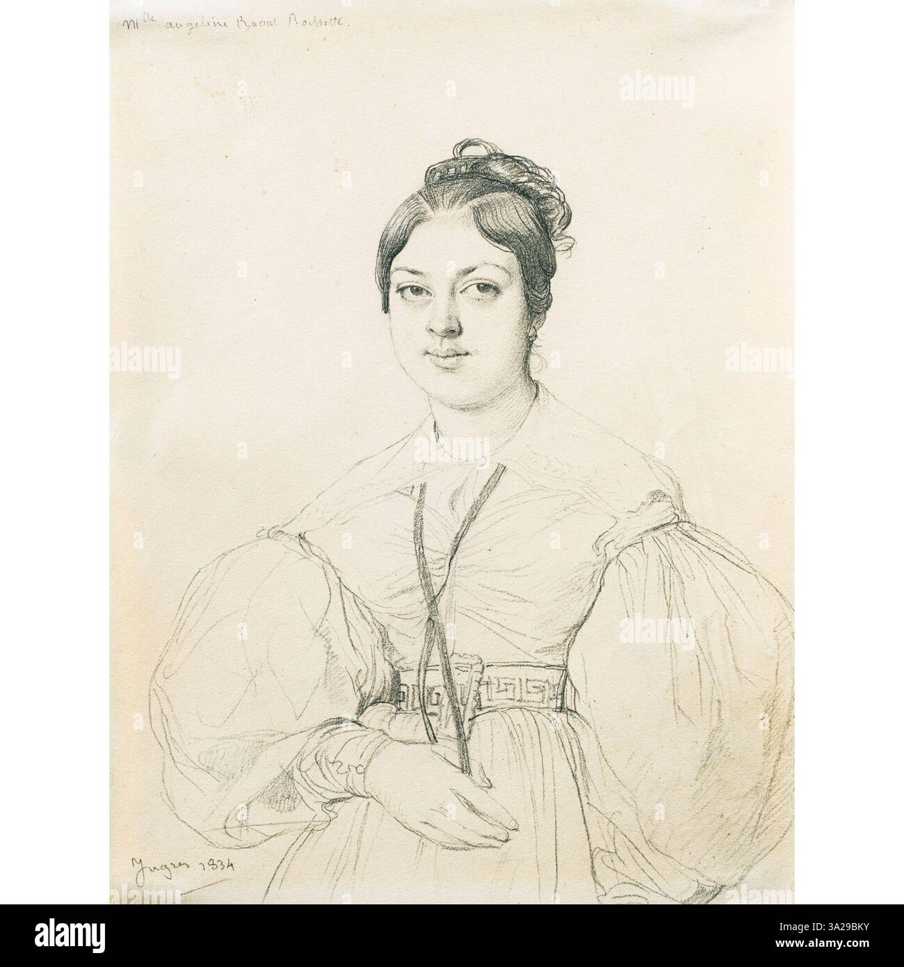 In this portrait, Angeline Raoul-Rochette is depicted with grace and ...
