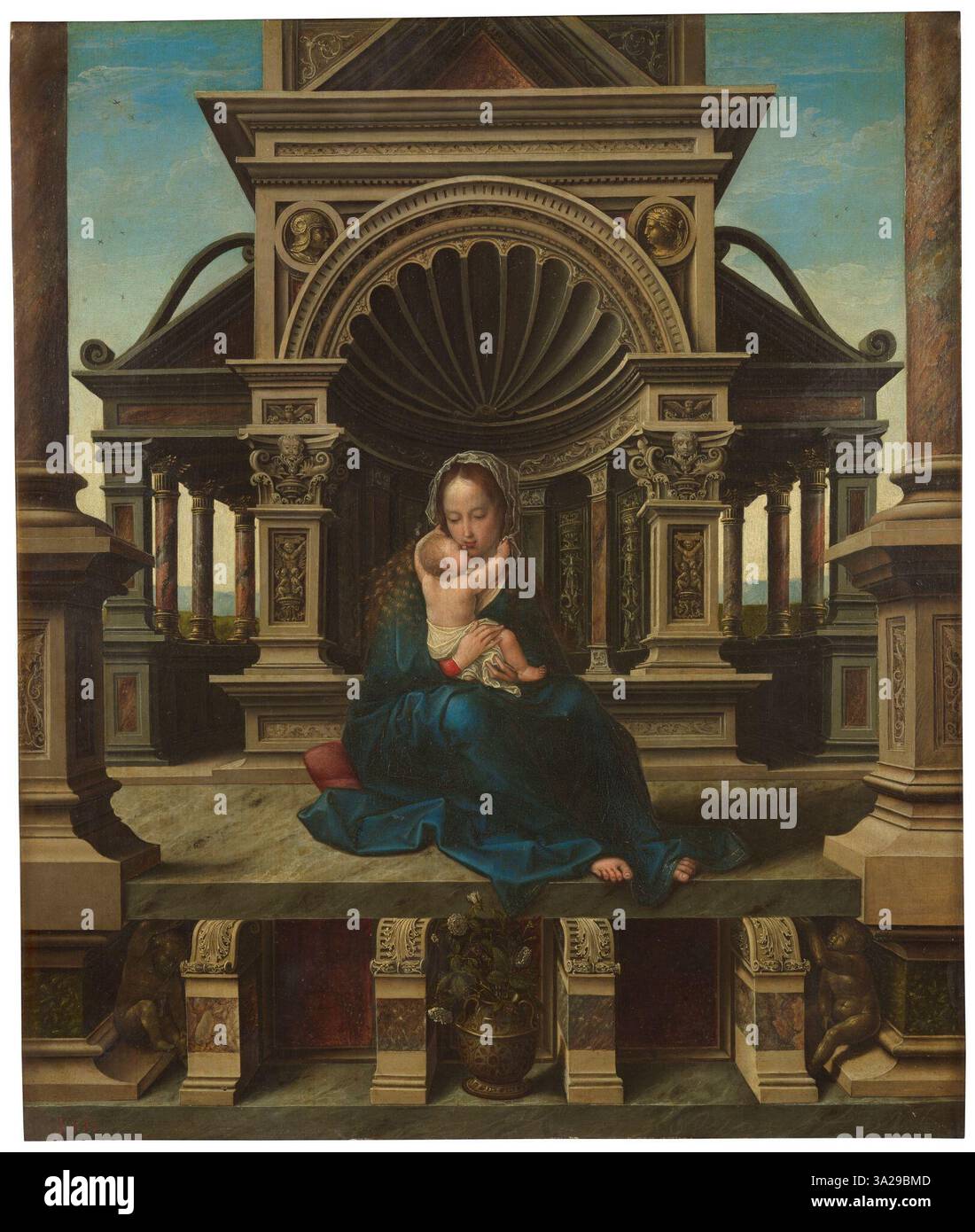 The 'Virgin of Louvain' by Bernard van Orley presents the Virgin Mary with the Christ Child. The ...