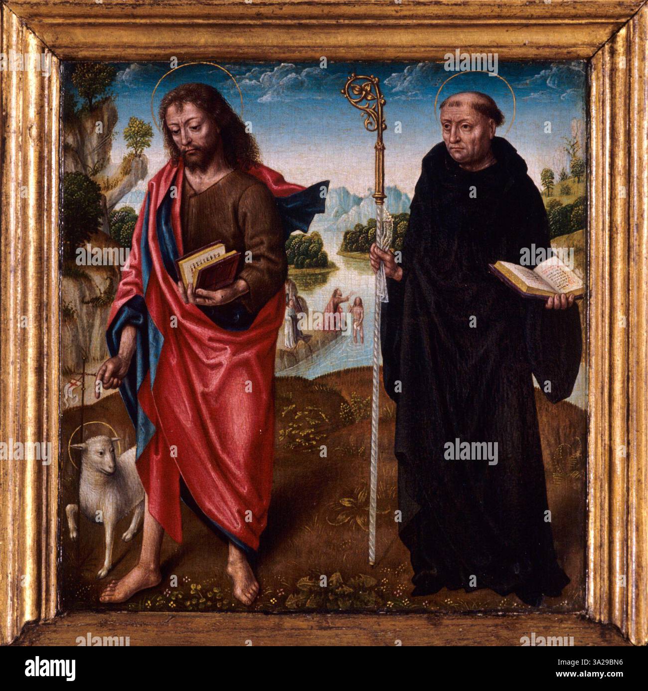 This panel from the Triptych of the Annunciation shows the angel ...