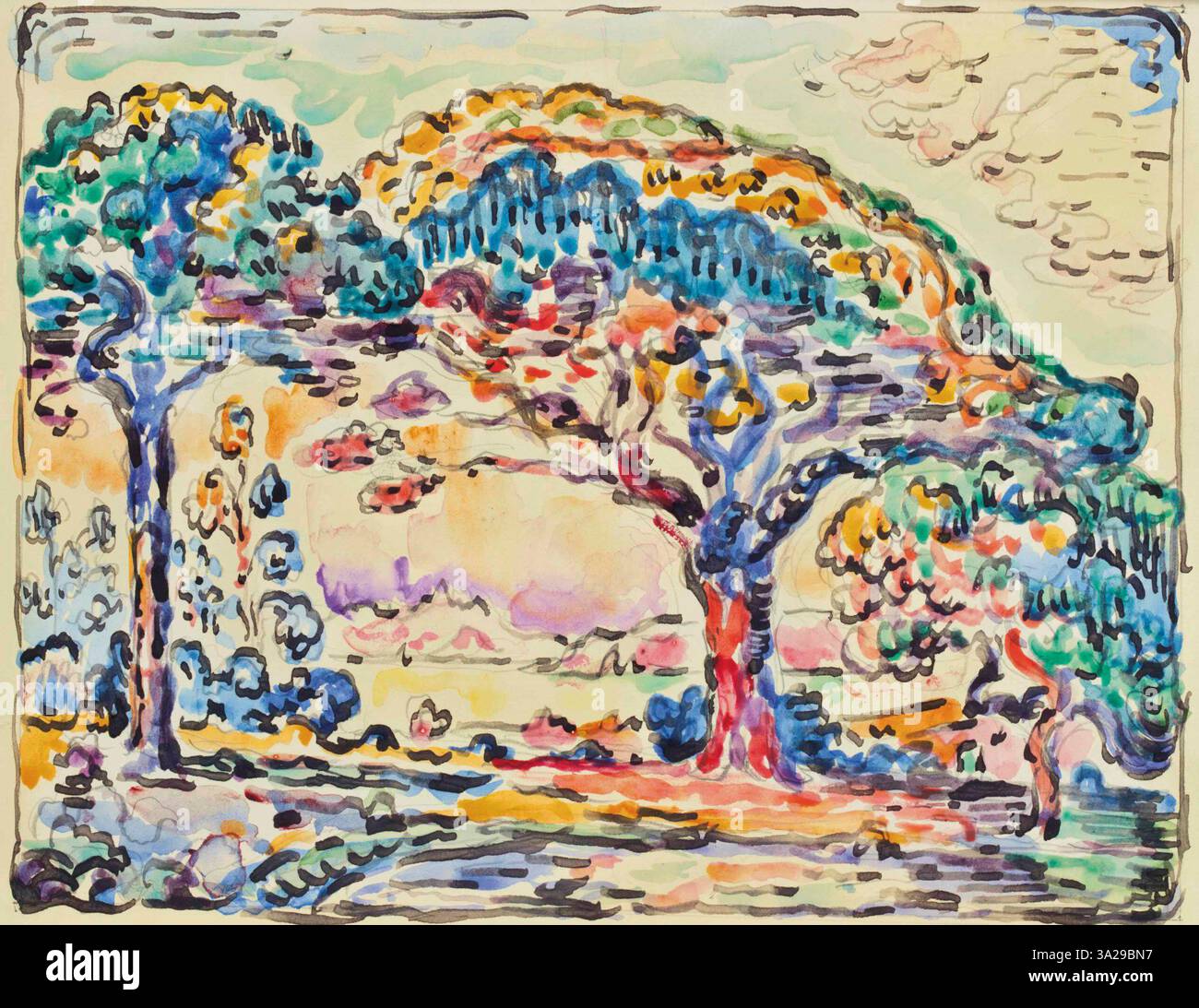 This artwork shows the bay of Saint-Tropez, where Signac revisits the ...