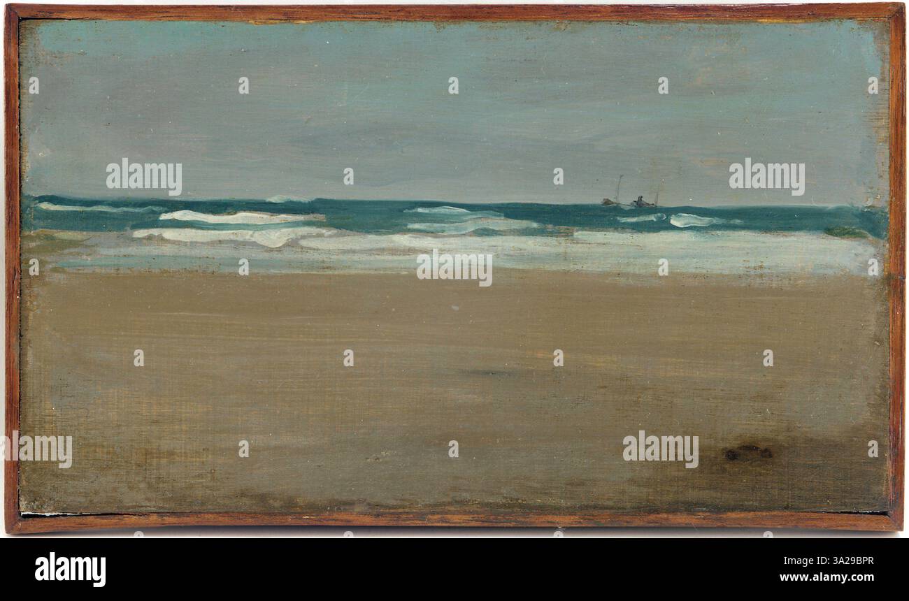 'The Angry Sea' depicts a tumultuous seascape, with crashing waves and ...