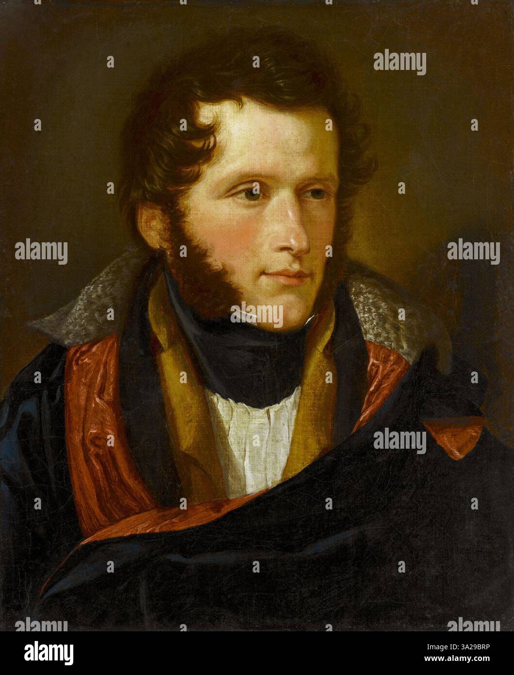 Portrait of a young Milanese man, painted by Francesco Hayez, capturing ...