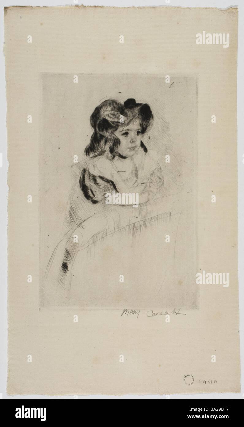 This painting portrays Margot resting her arms on the back of an ...