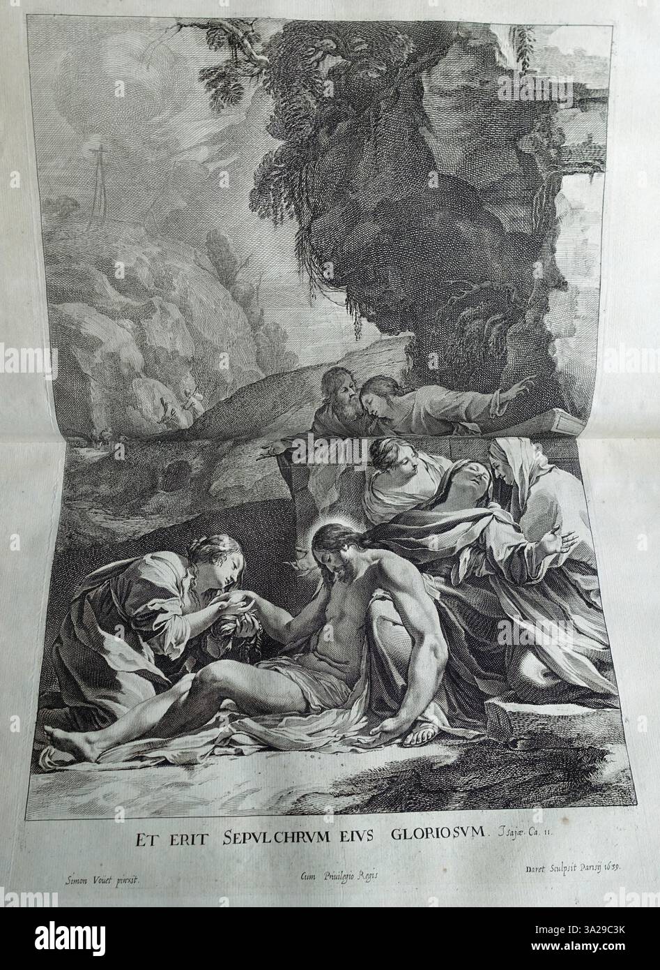 This work represents the entombment of Christ, with Mary Magdalene and ...