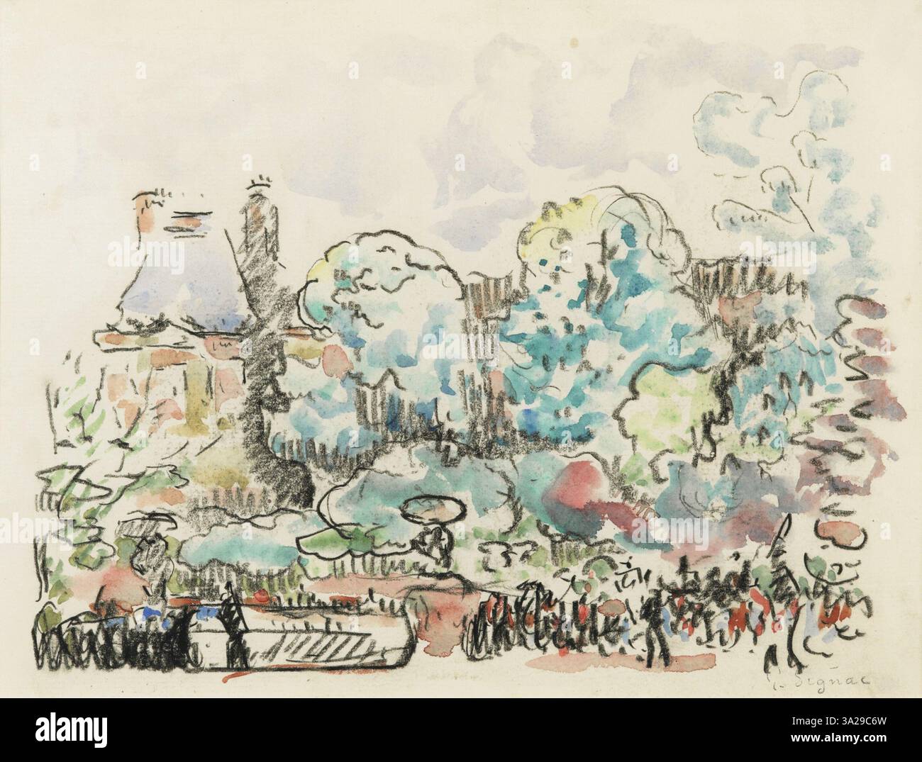 In this artwork, Paul Signac portrays the Pavillon de Flore in Paris ...