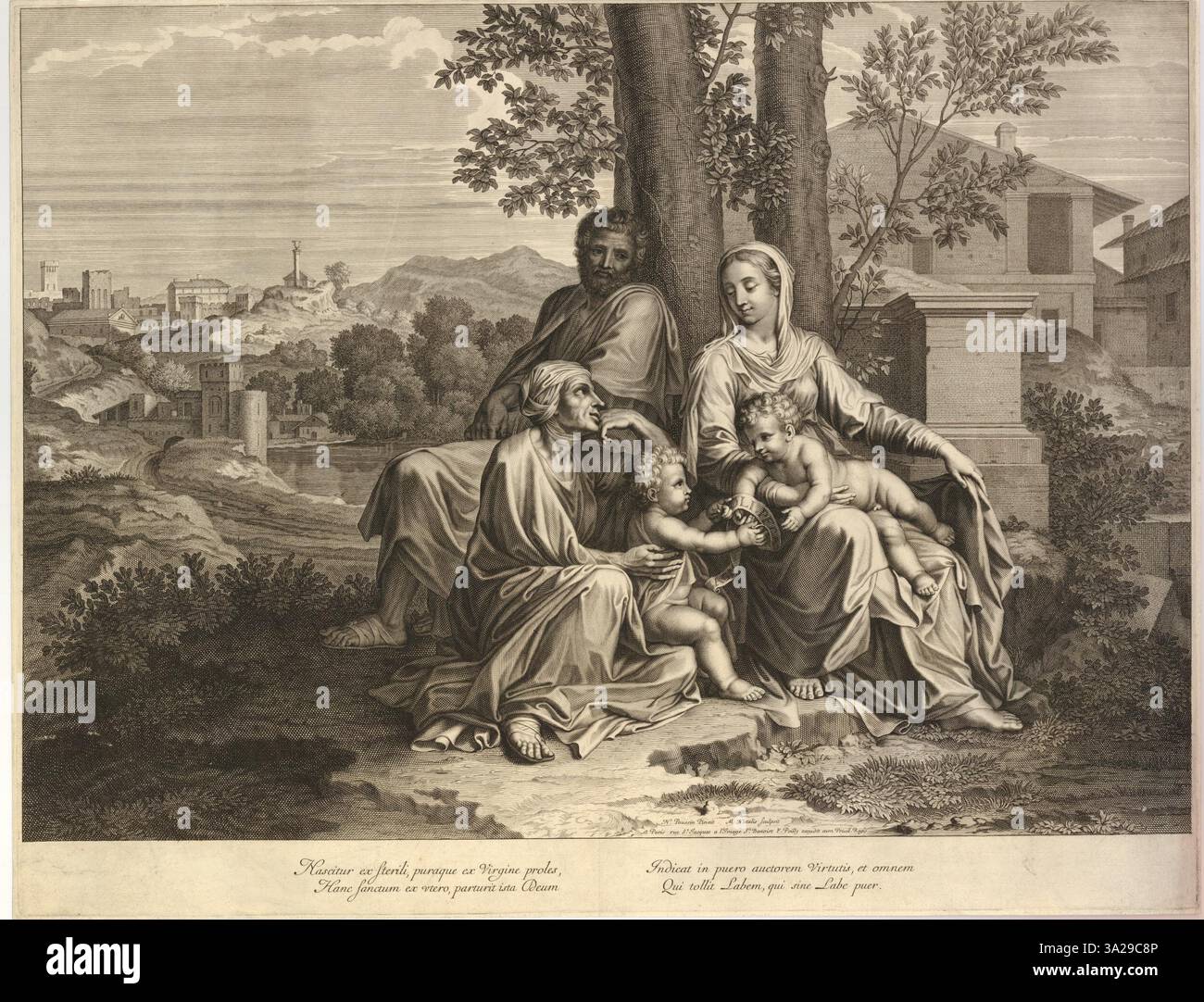 This engraving by Michiel Natalis, based on Poussin, depicts a ...