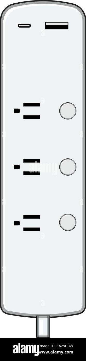 control power strip smart cartoon vector illustration Stock Vector ...