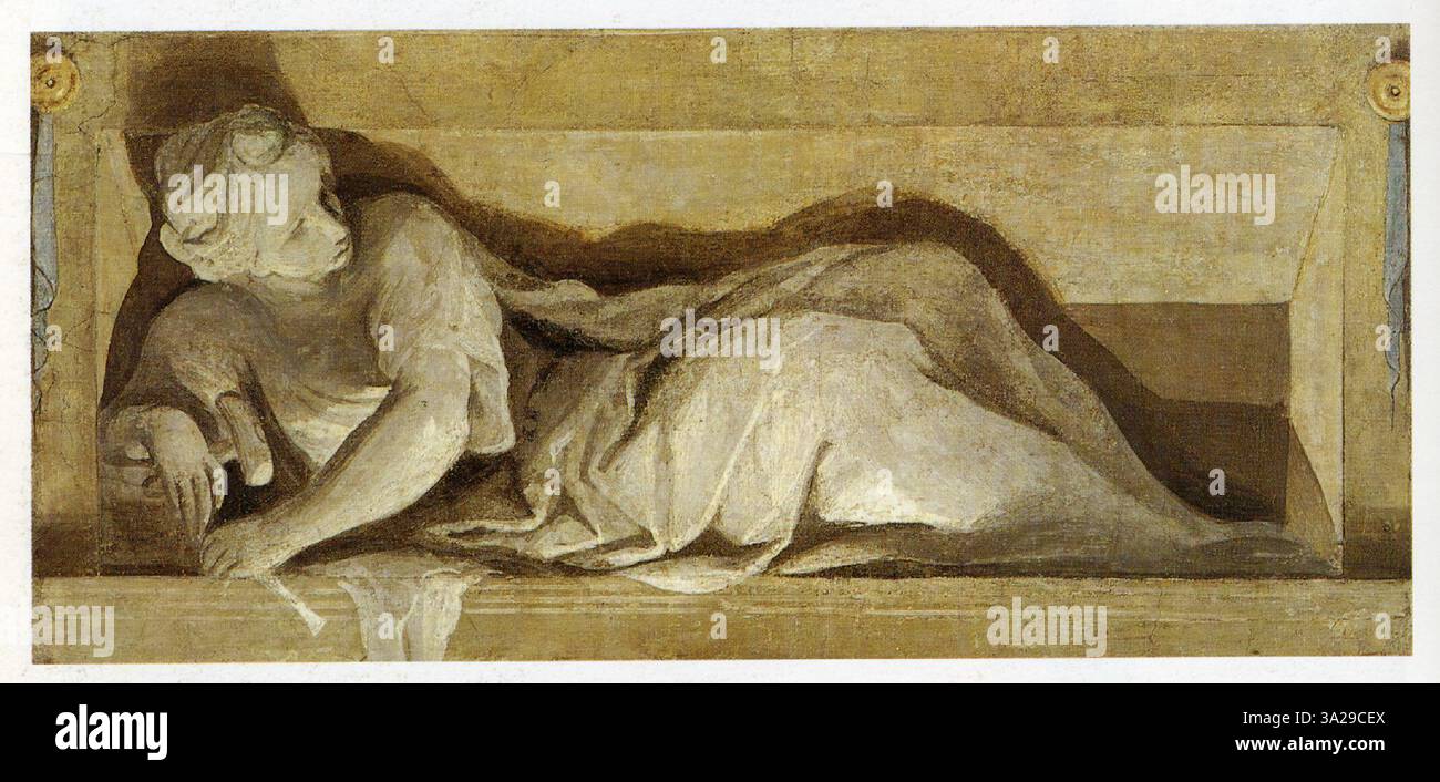 This painting represents the allegory of sculpture, depicted through a ...