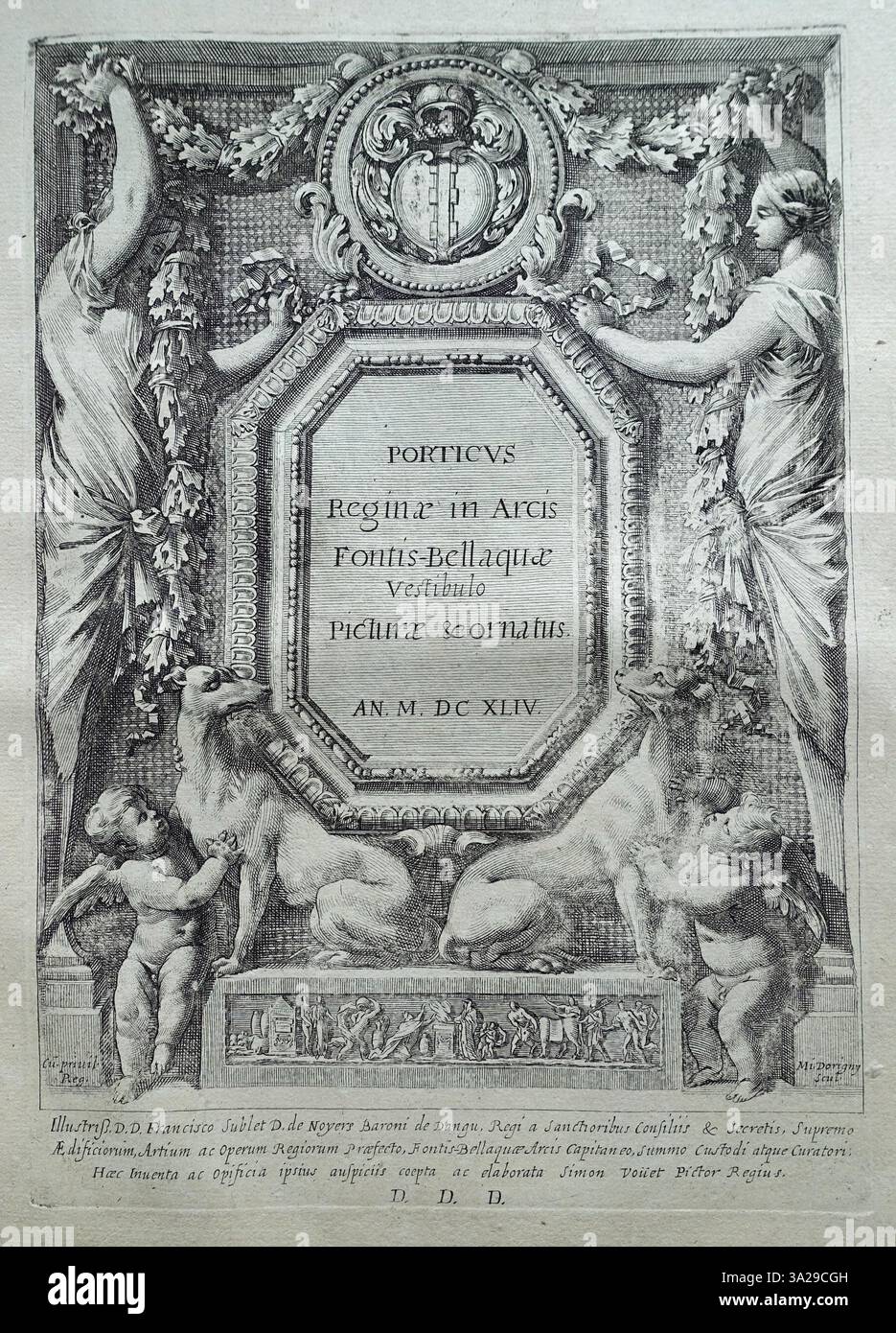 This artwork showcases the Porticus Reginae, featuring Renaissance ...