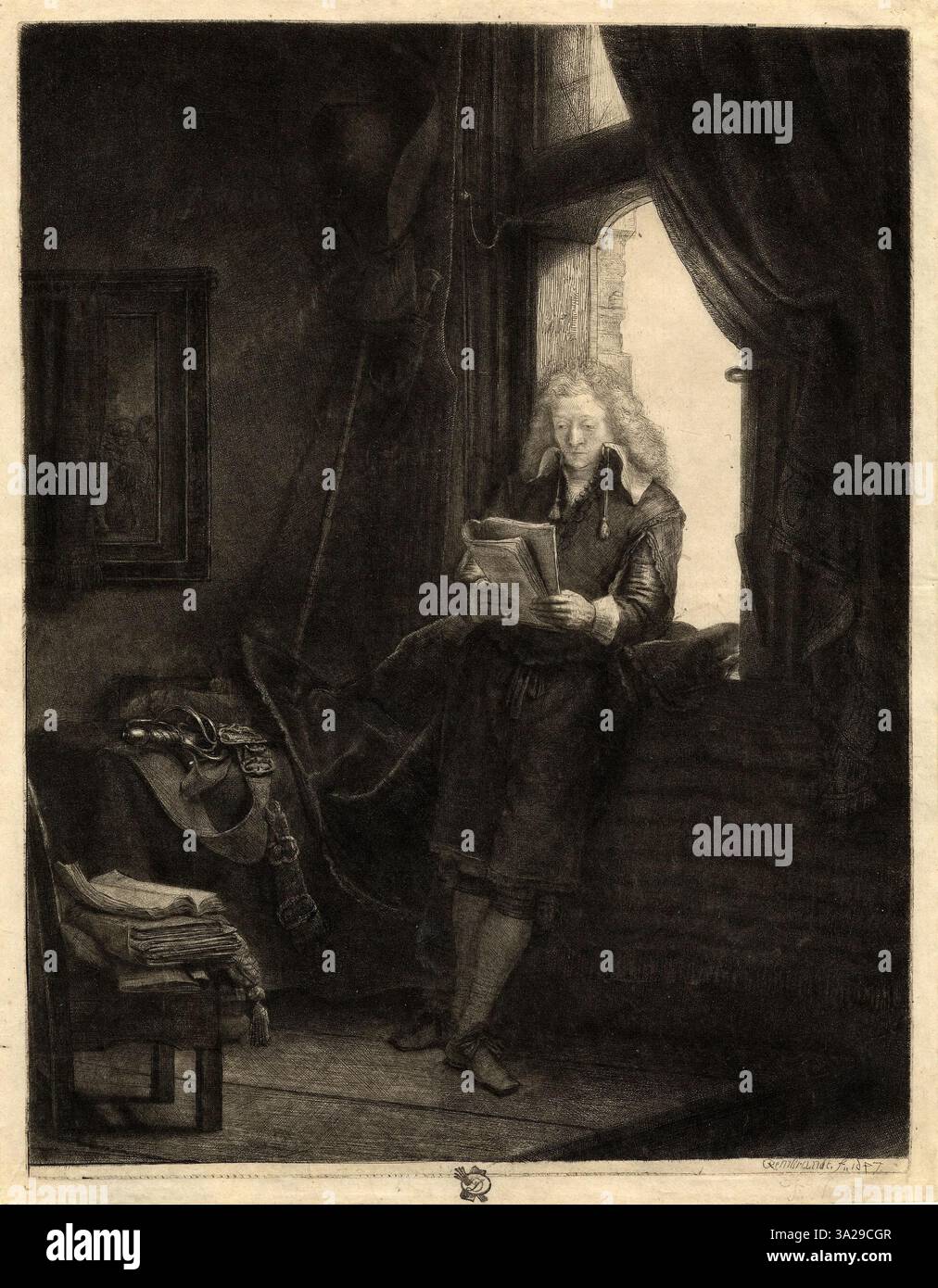 This portrait by Rembrandt shows his signature style of intricate ...
