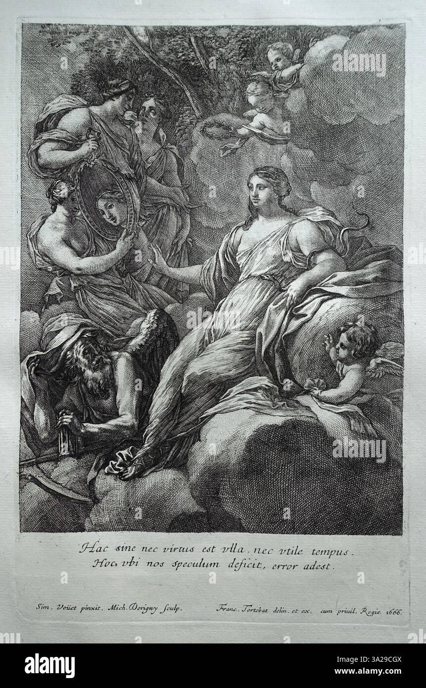 An allegory of contemplation and reflection shows a figure lost in ...