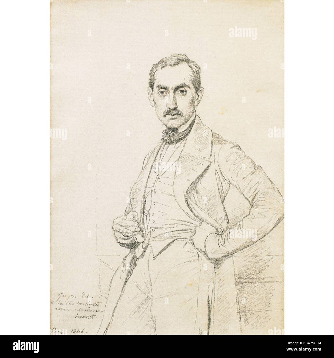 This portrait of Alphonse Hennet de Goutel by Ingres captures the ...