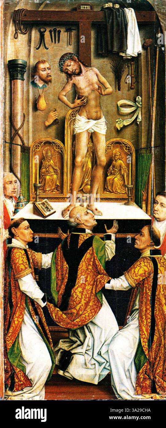 The 'Triptych of the Virgin' by the Master of the Legend of Saint Catherine depicts the Virgin ...