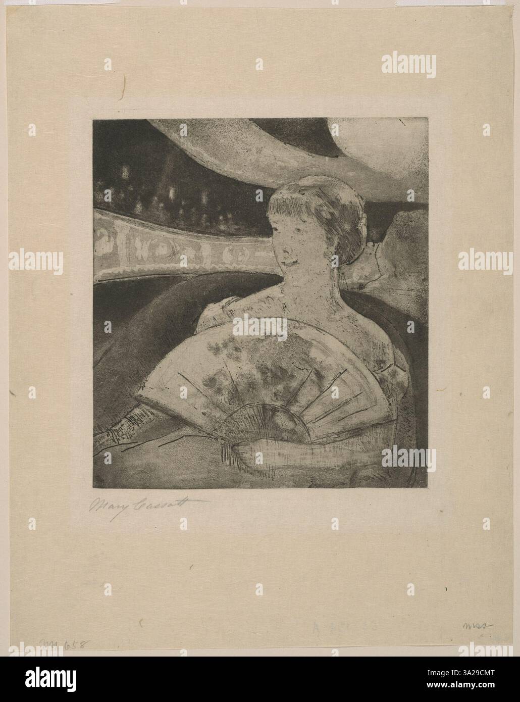 'In the Opera Box, No. 3' by Mary Cassatt portrays a woman seated in an ...