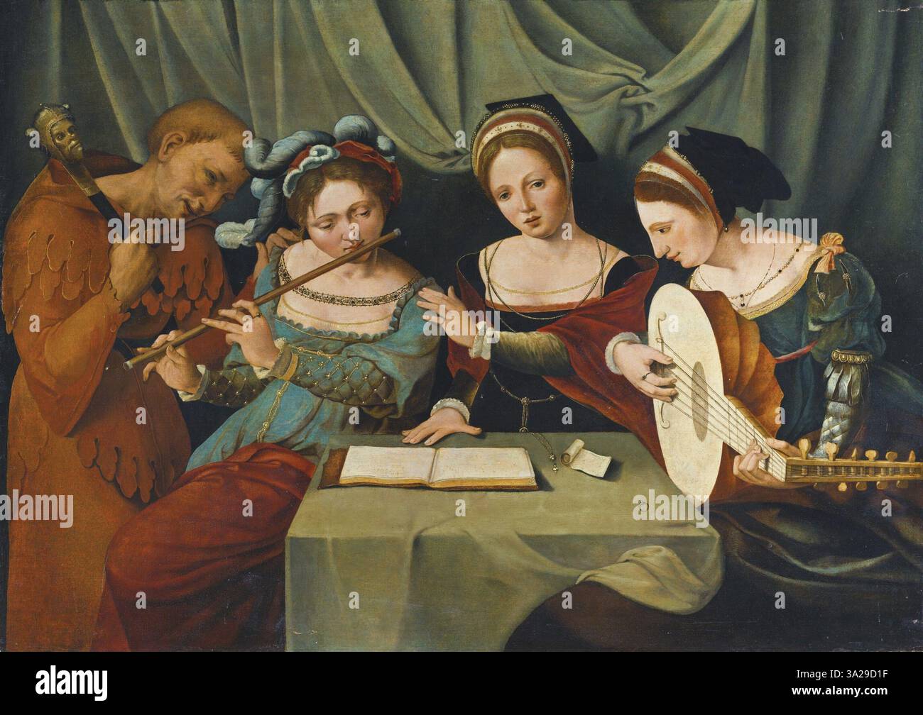 Women playing instruments 16th century hi-res stock photography and ...
