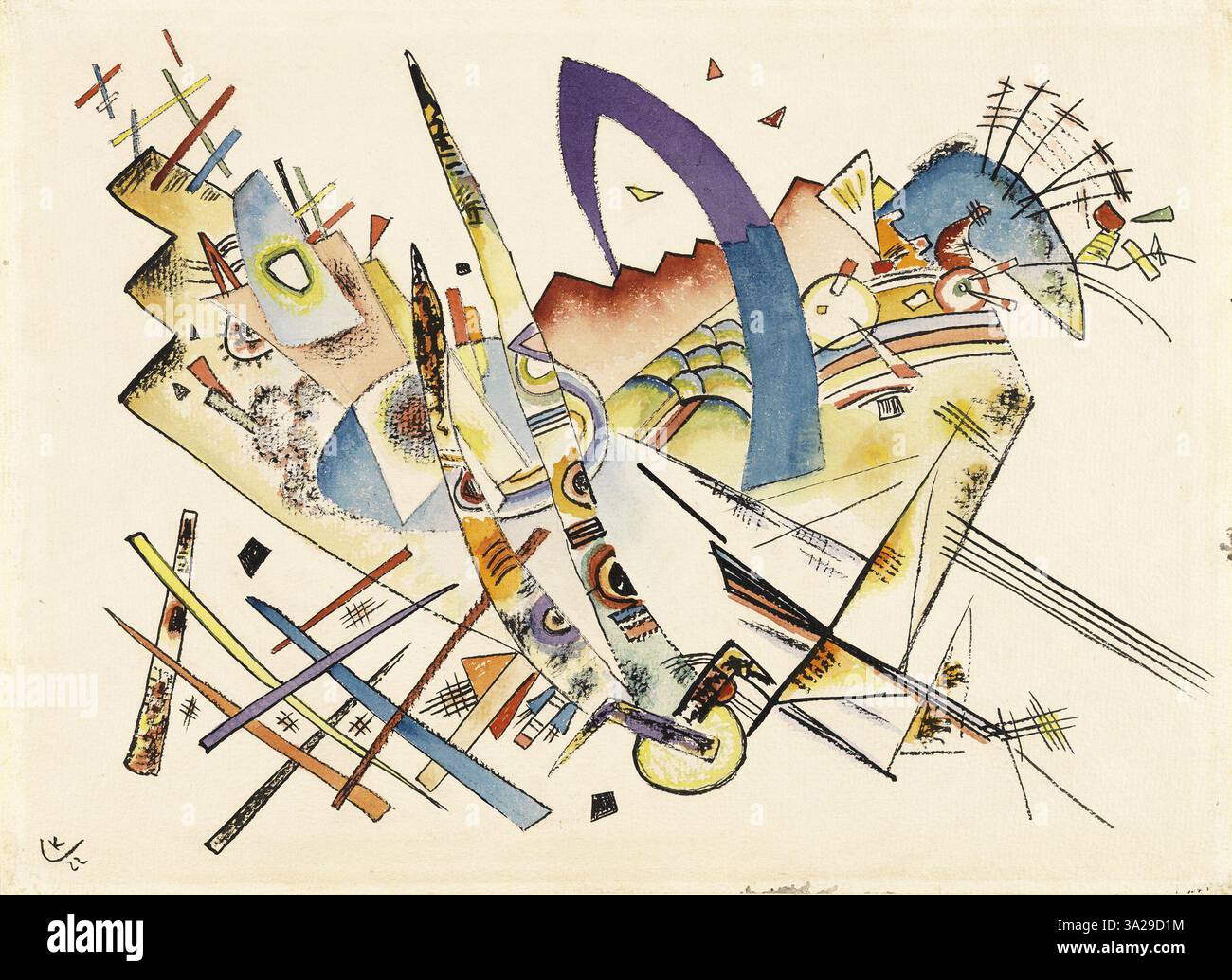 'Untitled' (1922) by Wassily Kandinsky presents an abstract composition ...