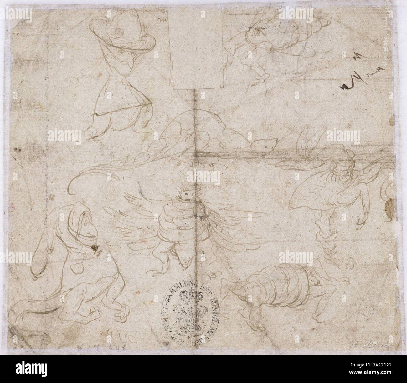 In this work, Hieronymus Bosch presents seven fantastical beings, each ...