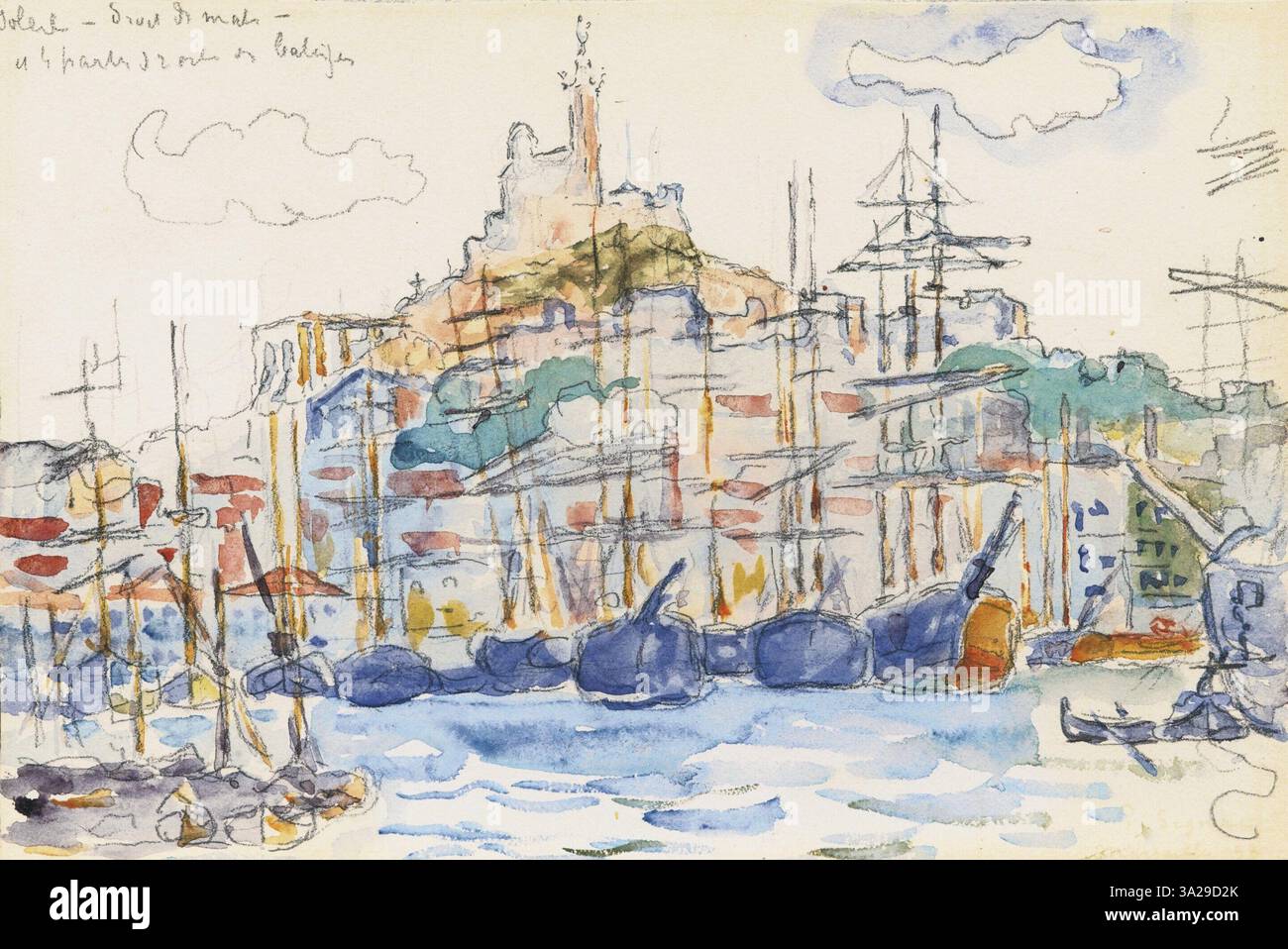 'Marseilles' by Paul Signac depicts the bustling port of Marseilles ...