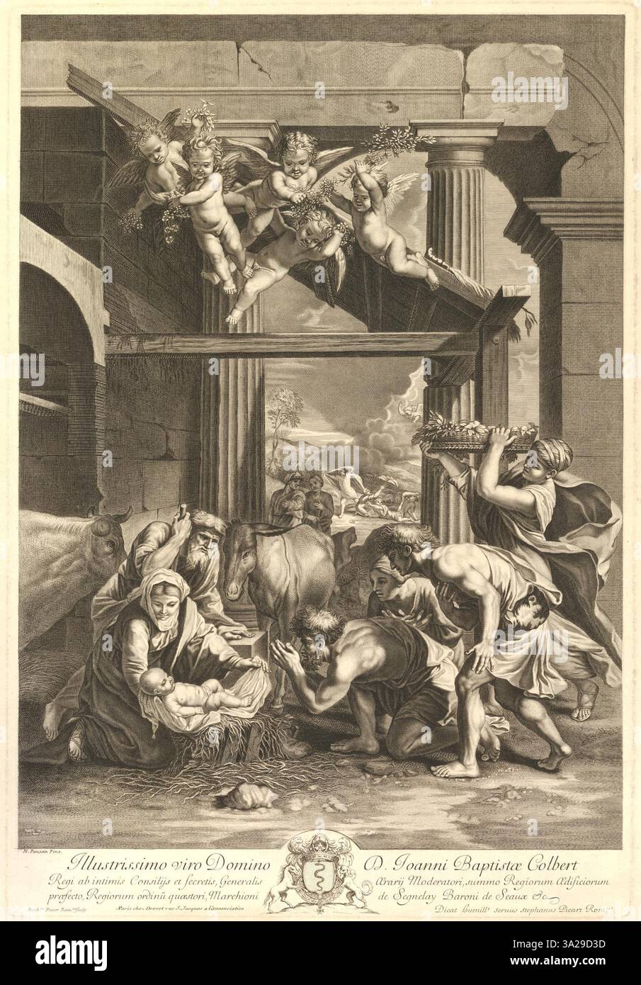 An engraving by Étienne Picart, based on Nicolas Poussin’s work ...