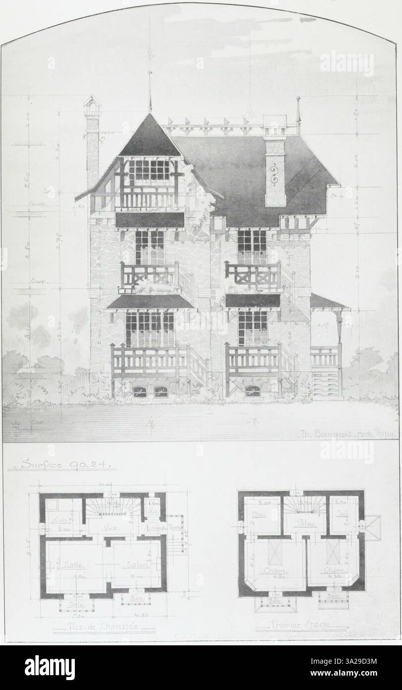 *La Villa Moderne* by Théophile Bourgeois presents an architectural ...