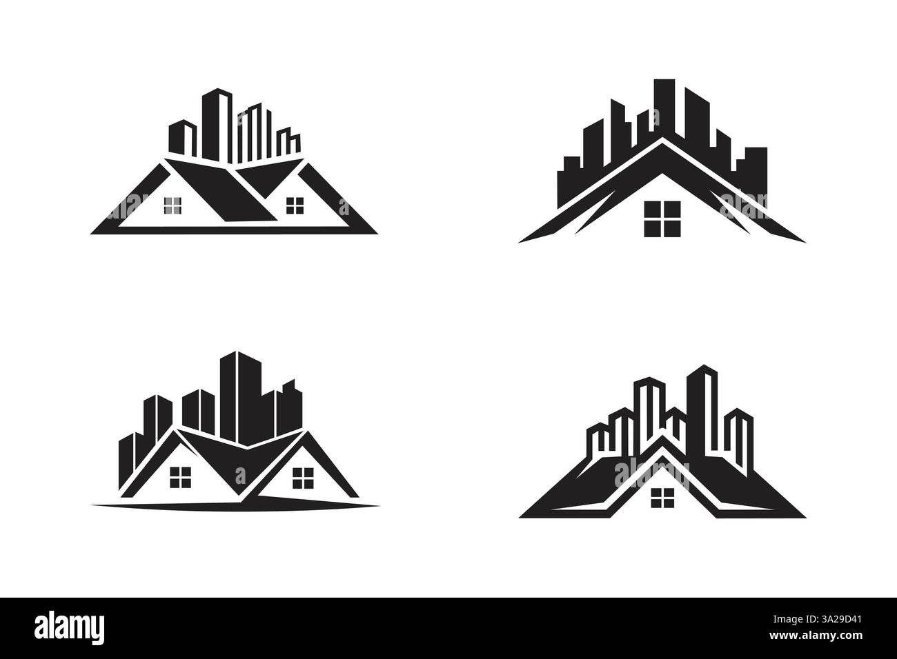 Real este Logo Design vactor Stock Vector Image & Art - Alamy