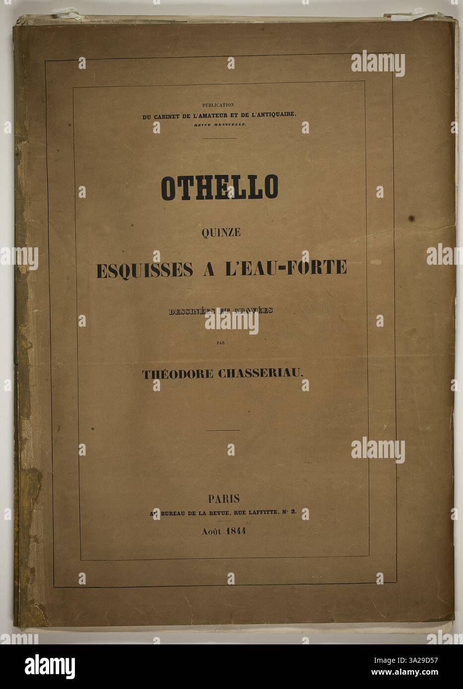 This frontispiece introduces the dramatic narrative of Othello, setting ...