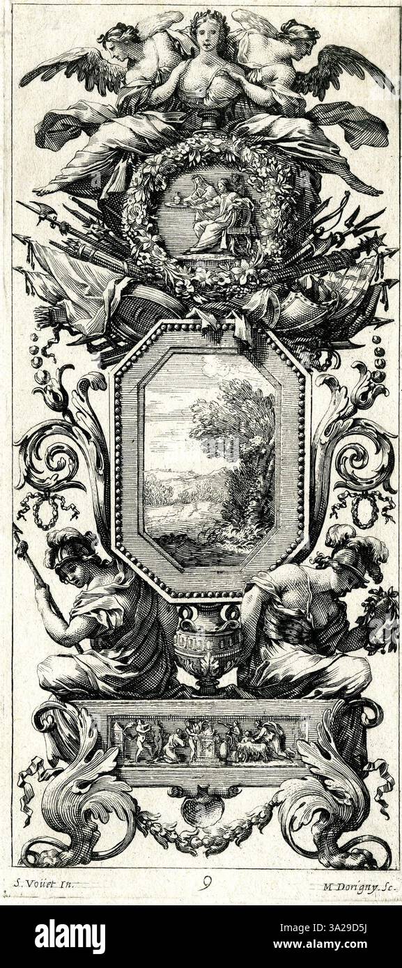 This artwork from the 'Livre de diverses grotesques' depicts surreal ...