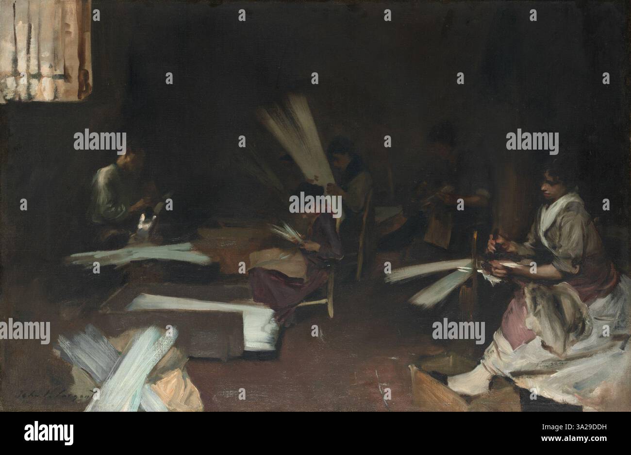 'Venetian Glass Workers' by John Singer Sargent, painted between 1880 and 1882, portrays ...