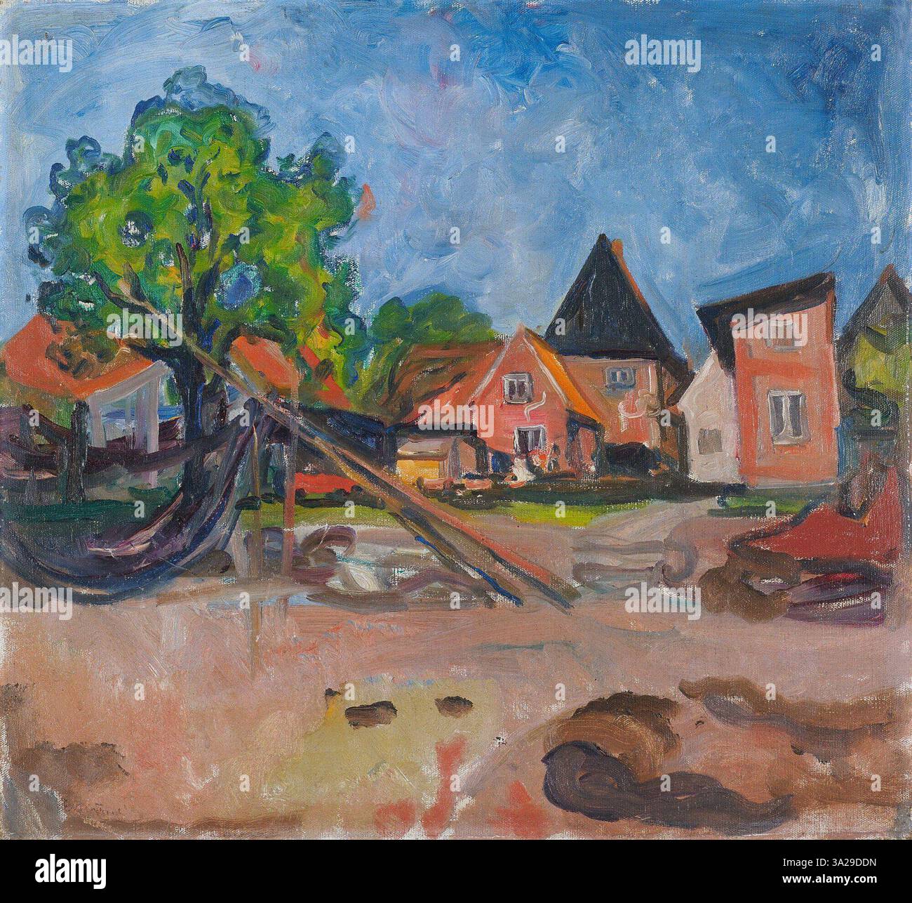 'Aus Travemünde' by Edvard Munch captures a coastal scene, emphasizing ...