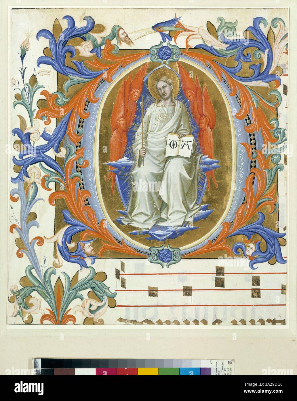 Lorenzo Monaco's 'Initiale O mit Christus in der Glorie' (c. 1385-1397 ...