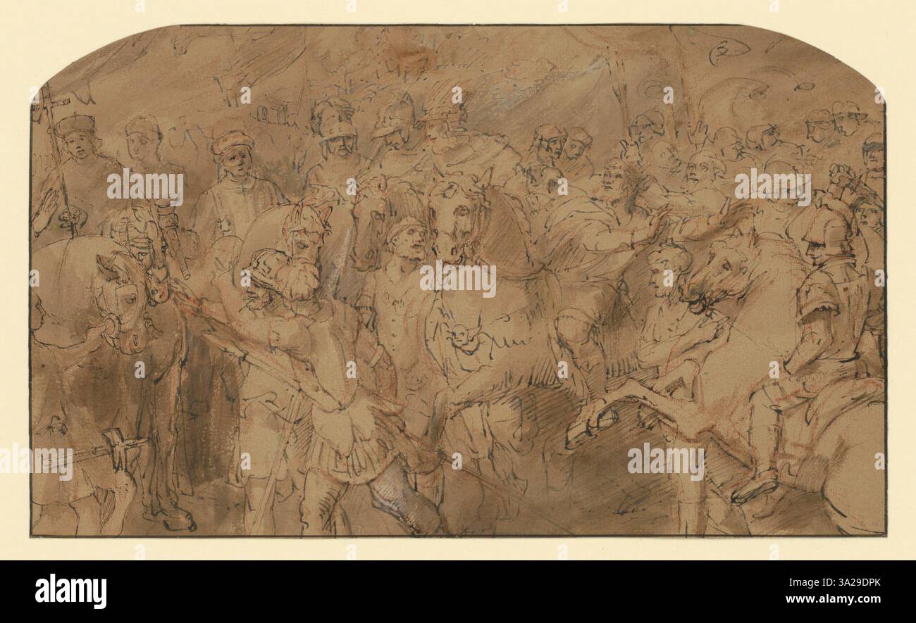 This painting captures the dramatic meeting between Pope Leo I and ...