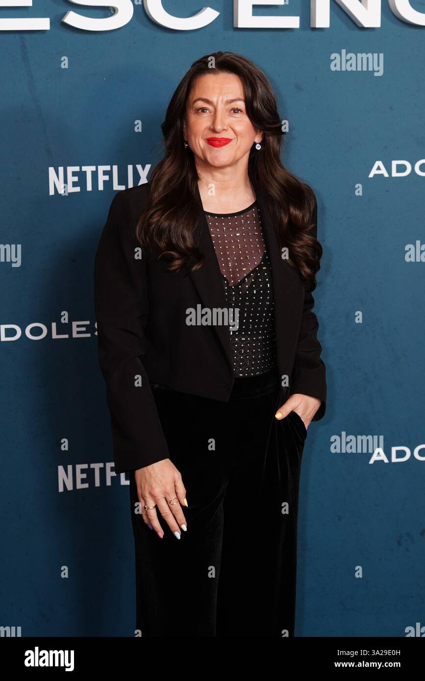 Jo Hartley arriving for the special screening of Adolescence, at BAFTA ...