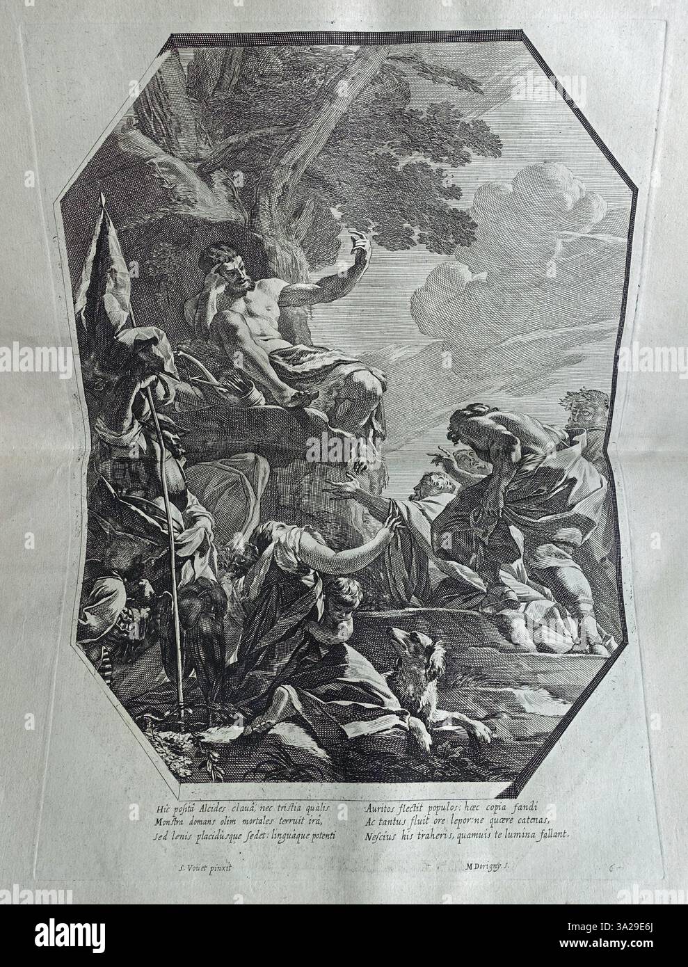 This engraving from Dorigny illustrates the Porticus Bibliothecae ...