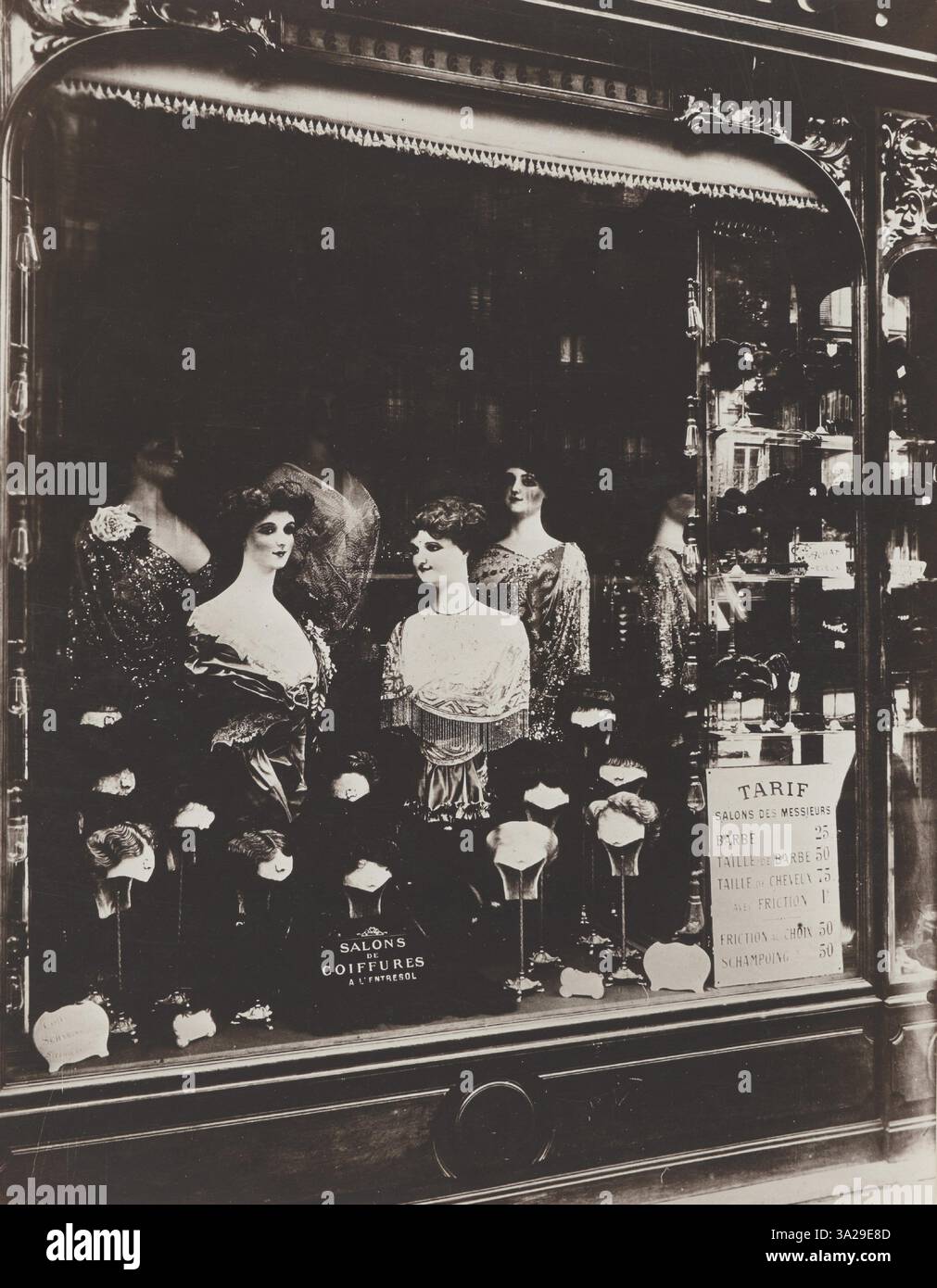 In this untitled photograph, Atget captures the details of a Parisian ...