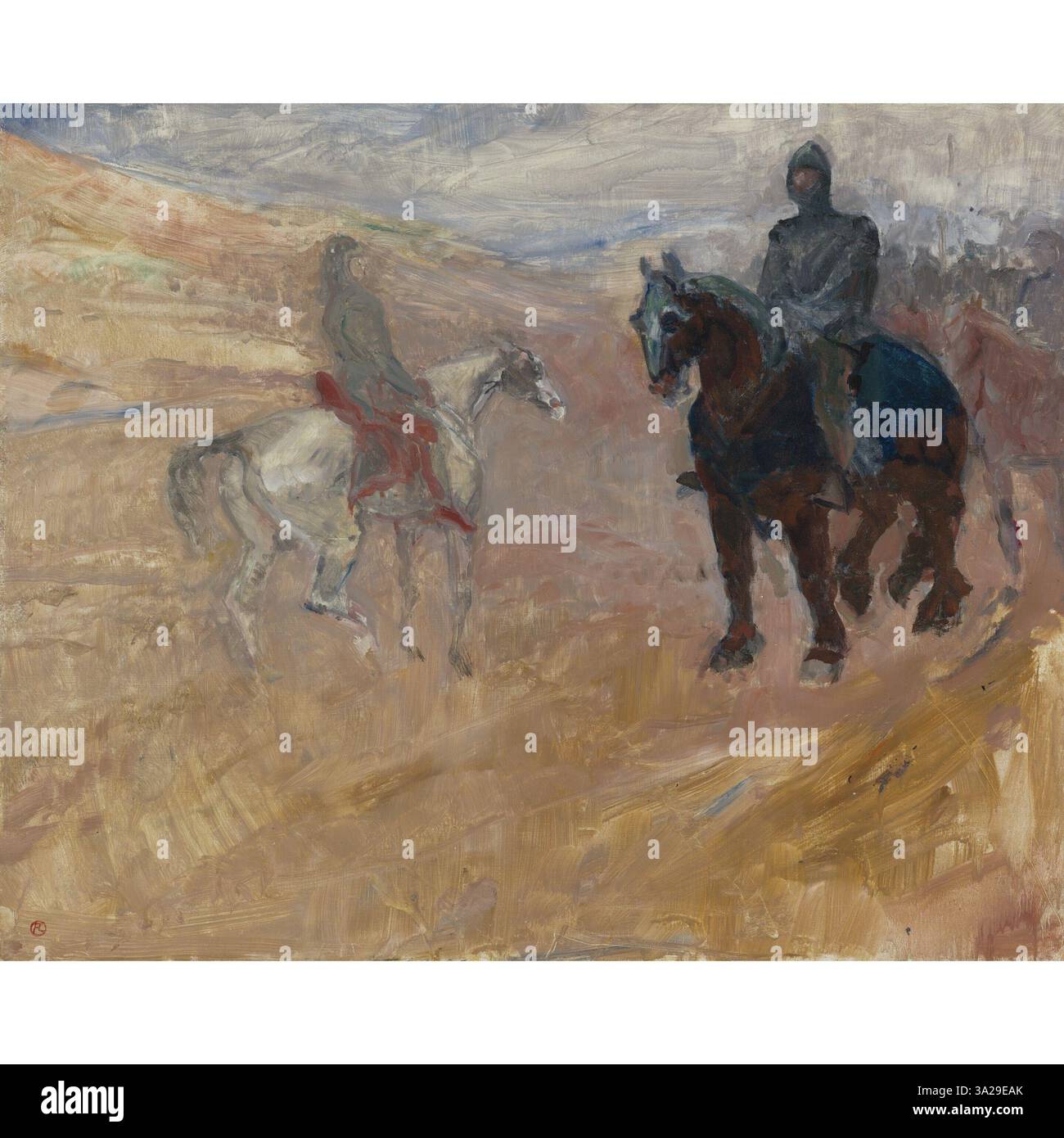 'Deux Chevaliers en Armure' by Henri de Toulouse-Lautrec depicts two ...