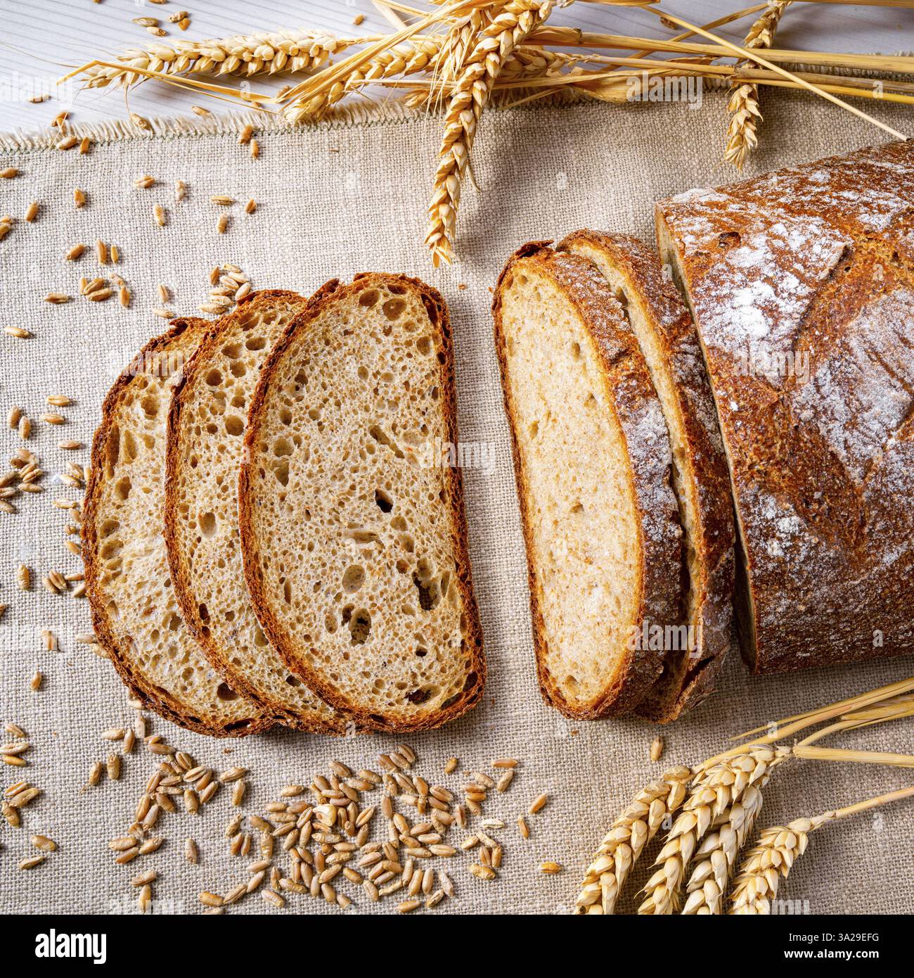 Delicious mixed rye bread, also known as grey bread Stock Photo - Alamy