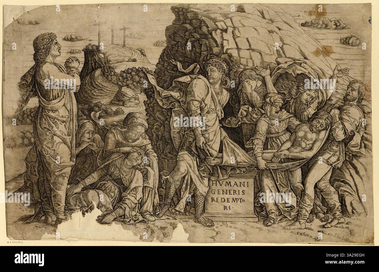 This reproduction is a reverse copy of Mantegna’s The Entombment ...