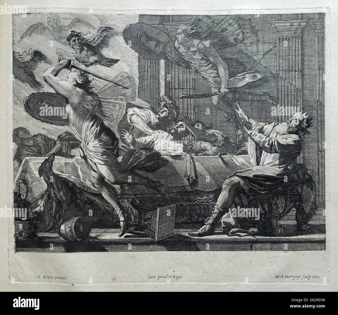 Calais and Zetes are shown driving away the Harpies from King Phineus ...