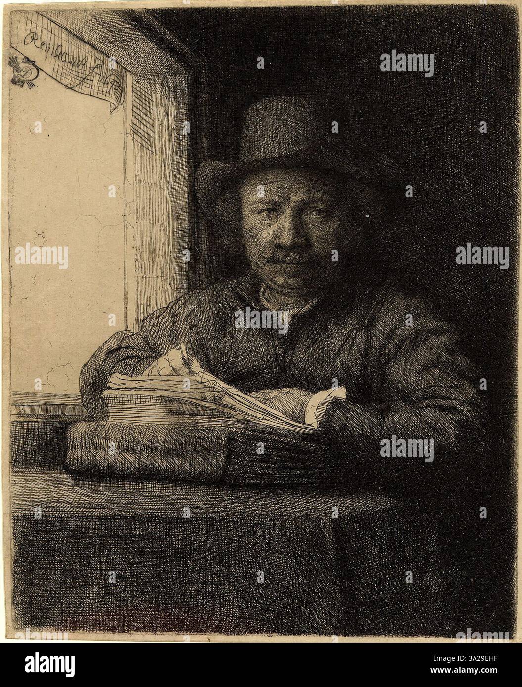This etching by Rembrandt displays his exceptional ability to render a ...