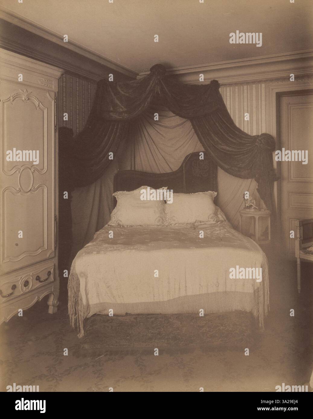 This interior photograph by Eugène Atget shows the private space of Mr ...