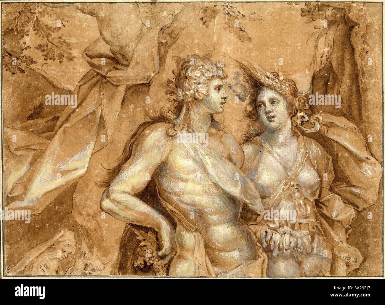'Bacchus and Ceres' by Bartholomeus Spranger, based on earlier works ...