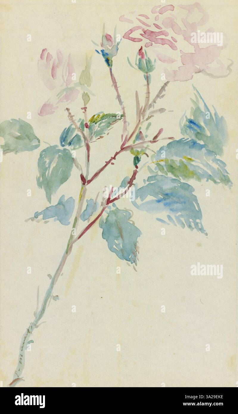 'Églantines' depicts a simple yet detailed still life of wild roses ...