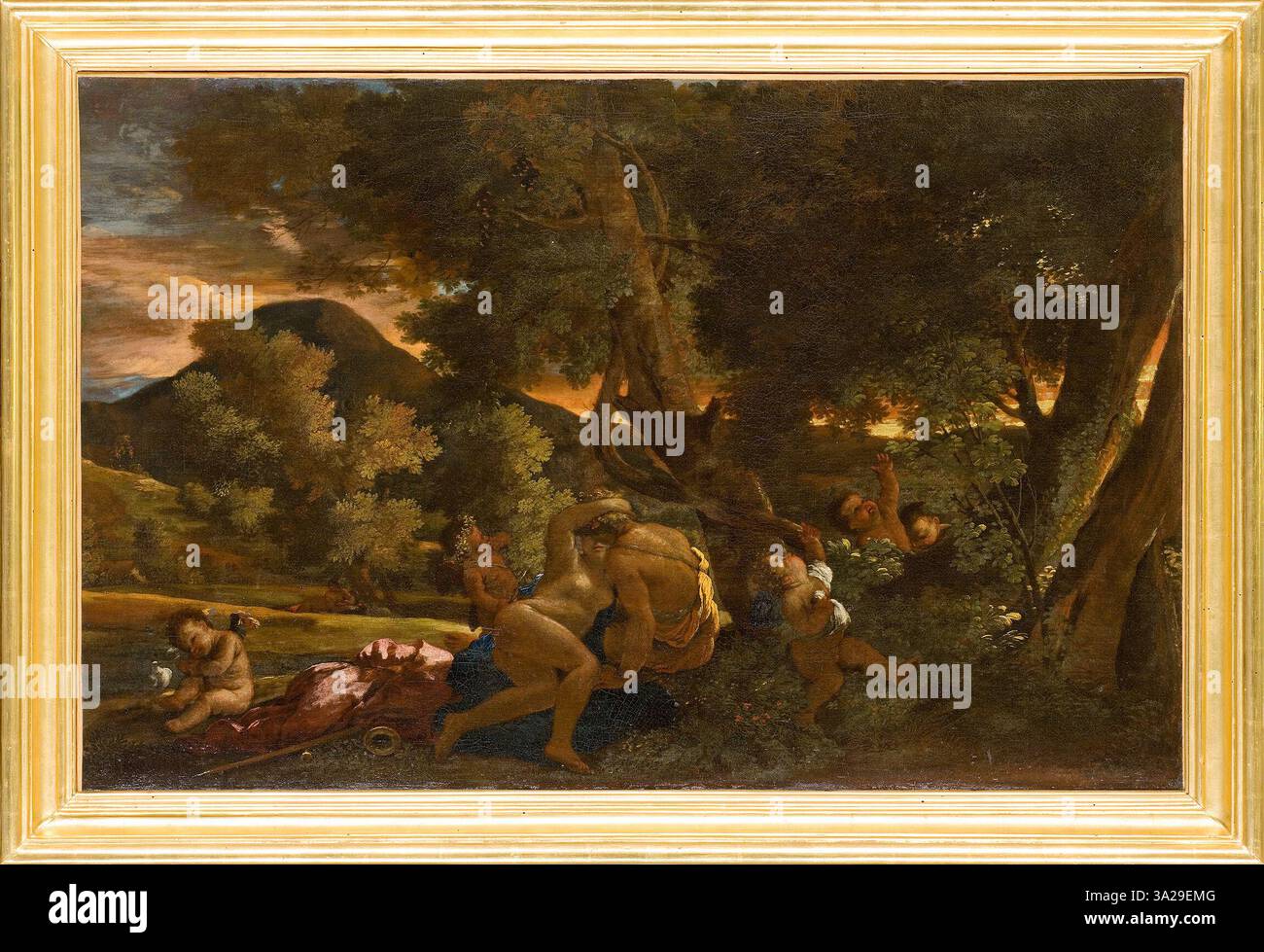 The painting by Nicolas Poussin, created circa 1626, depicts Venus and ...